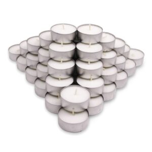 cocodor unscented tealight candles / 100 pack / 4-5 hour extended burn time/made in italy, cotton wick, scented home deco, fragrance, mother's day