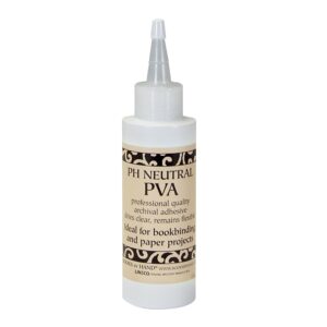 books by hand, ph neutral pva adhesive, professional adhesive, dries clear, remains flexible - 4 ounce