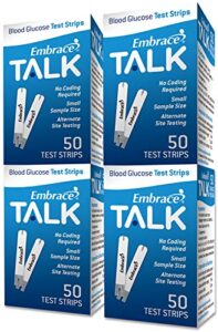 embrace blood glucose test strips 200ct