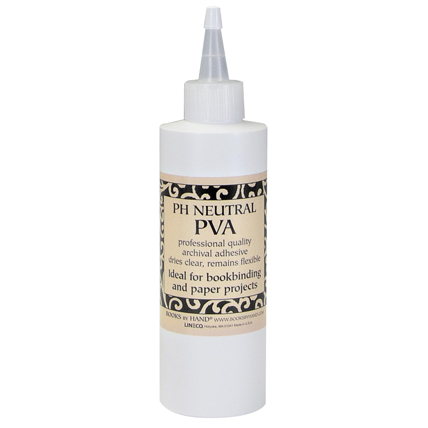 Books By Hand, PH Neutral PVA Adhesive, Archival Quality and Acid-Free, Dries Clear - 8 Ounce