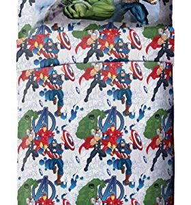 Jay Franco Marvel Avengers Blue Circle Bed Set, Twin