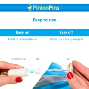 PinionPins Replacement Cloth Magnetic Duvet Clips, Pack of 8, Comforter Fasteners, Safe Locking, and Holds up to 10lbs. Magnetic Key to Unfasten Pins is NOT Included.