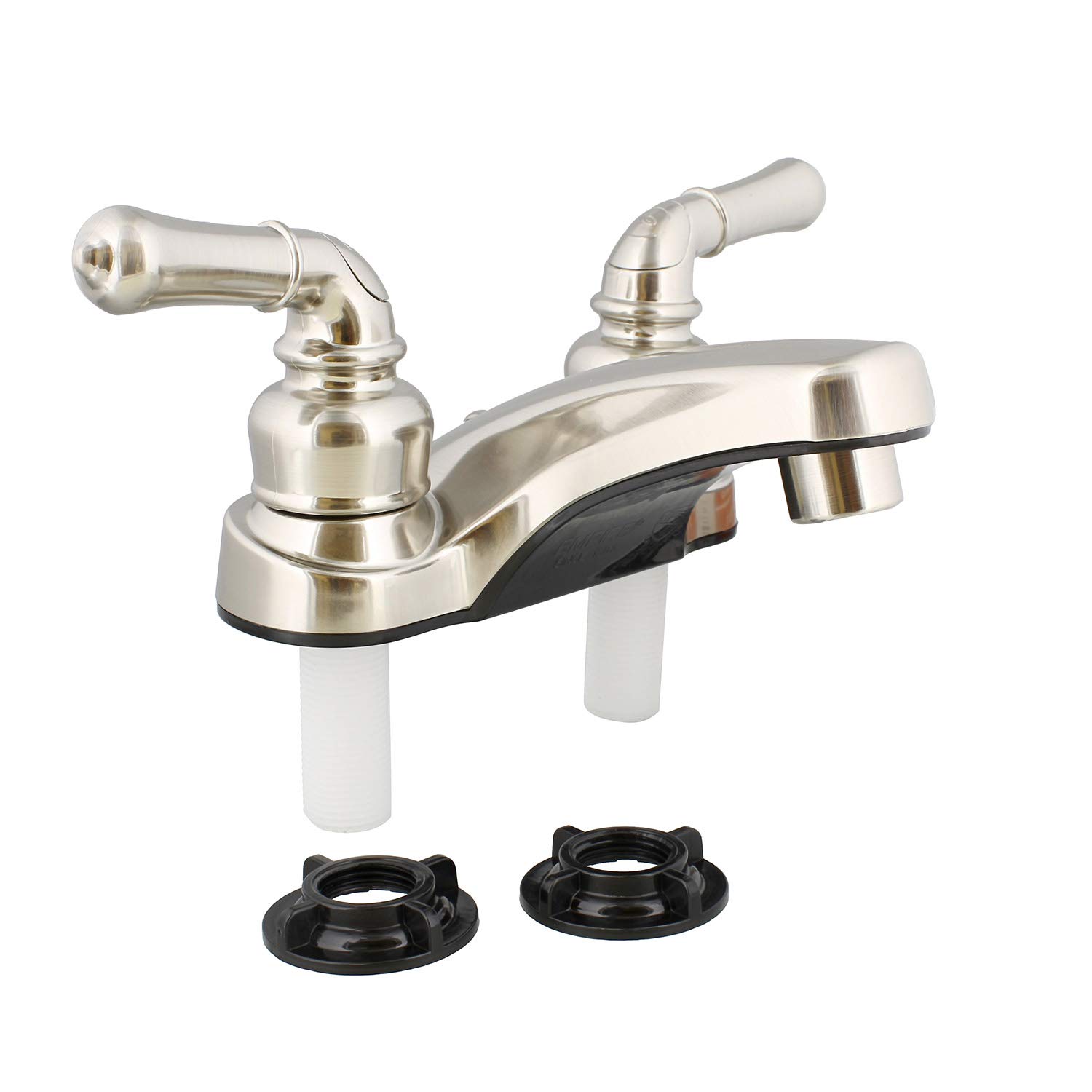 Empire Faucets RV Lavatory Faucet - 4 Inch Nickel Bathroom Faucet for RV Sink, Water Saving Aerator and Teapot Handles