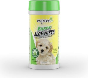 espree puppy aloe wipes 50 count - pack of 2.