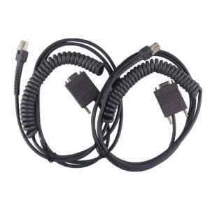 partshe 2-pack ls2208 rs232 serial cable for symbol barcode scanner ls2208 ls1203 ls2208 ls 4208 ls4278 ls7708 ls9208 rj45 to db9 cable 9ft cba-r02-c09par