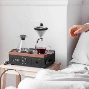 Barisieur Coffee Alarm Clock Coffee Maker- 2 ounces, Black Walnut