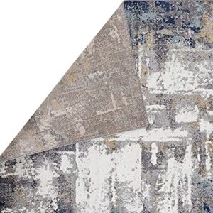 LUXE WEAVERS Hampstead Abstract Collection Gray 5x7 Area Rug 49