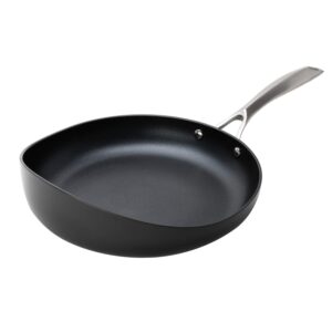 8” radical pan: nonstick frying & saute pan, skillet, with stainless steel handle, for gas, induction, electric cooktops, hard-anodized, dishwasher safe. oven safe, sgs & nsf certified. pfoa-free