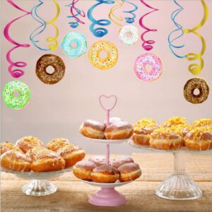 30Ct Donuts Party Supplies Hanging Swirl Decorations for Girls,Boys,Kids, Home,Classroom,Baby Shower,Birthday