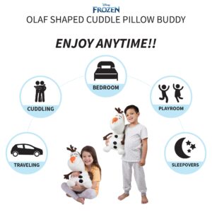 Disney Frozen 2 Olaf Kids Bedding Super Soft Plush Cuddle Pillow Buddy, One Size, By Franco