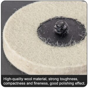 FPPO 2 inch 15pcs Sanding Pad Wool Felt Quick Change Disc Roll Lock Surface Polishing Buffing Pads Wheels