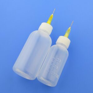 6Pcs Injection Squeeze Bottle with 15Pcs Dispensing Needles and 12Pcs Cap (30ml+50ml)