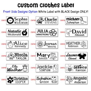 100PCS Custom Hanging Tag Wash Care Instruction Sew in Garment DIY Clothes Fabric Label 1.2×1.5" / 30×40mm