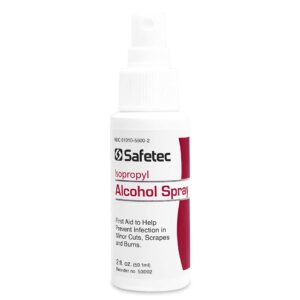 Safetec Isopropyl Alcohol Spray 2oz (Pack of 6)