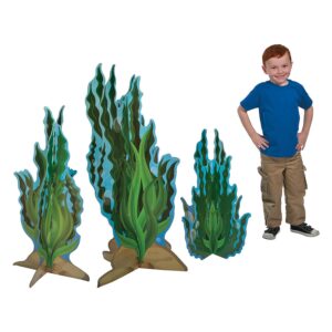 seaweed cardboard stand ups - set of 3 - under the sea party decor