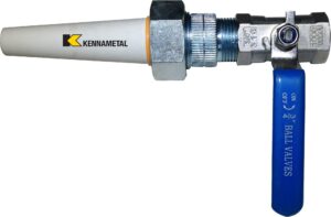 large ceramic sandblaster nozzle assembly: c1 (3/16" id) nozzle tip, steel ball valve & holder- longer-lasting professional abrasive blasting nozzle tip replacement