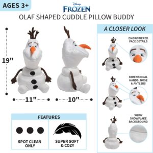 Disney Frozen 2 Olaf Kids Bedding Super Soft Plush Cuddle Pillow Buddy, One Size, By Franco