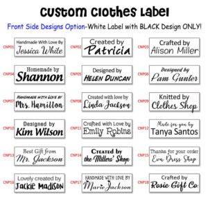 100PCS Custom Hanging Tag Wash Care Instruction Sew in Garment DIY Clothes Fabric Label 1.2×1.5" / 30×40mm