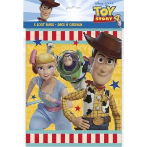 unique disney toy story 4 plastic loot bags | 11" x 7.5" | 8 pcs