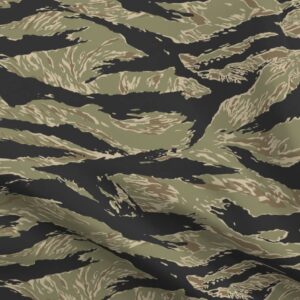 Spoonflower Fabric - Tiger Stripe Camo Printed on Petal Signature Cotton Fabric by The Yard - Sewing Quilting Apparel Crafts Decor