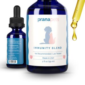 pranapets immunity blend supplement for dogs & cats | naturally helps relieve fatigue & weakness in pets | promoting increased energy, normal appetite & immune support