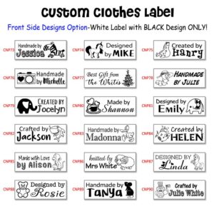 100PCS Custom Hanging Tag Wash Care Instruction Sew in Garment DIY Clothes Fabric Label 1.2×1.5" / 30×40mm