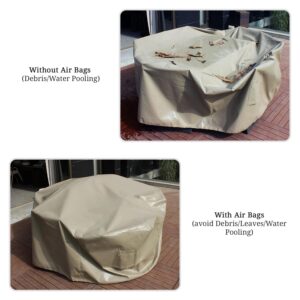 Covers & All Patio Furniture Cover Air Bags, Prevents Water & Snow Pooling, 12 Oz Waterproof, UV & Weather Resistant, Ideal for Patio Backyard Lawn Garden Furniture Outdoor Use (24" x 24" Inches)