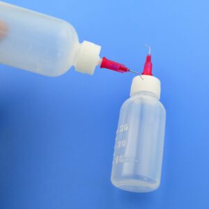 6Pcs Injection Squeeze Bottle with 15Pcs Dispensing Needles and 12Pcs Cap (30ml+50ml)