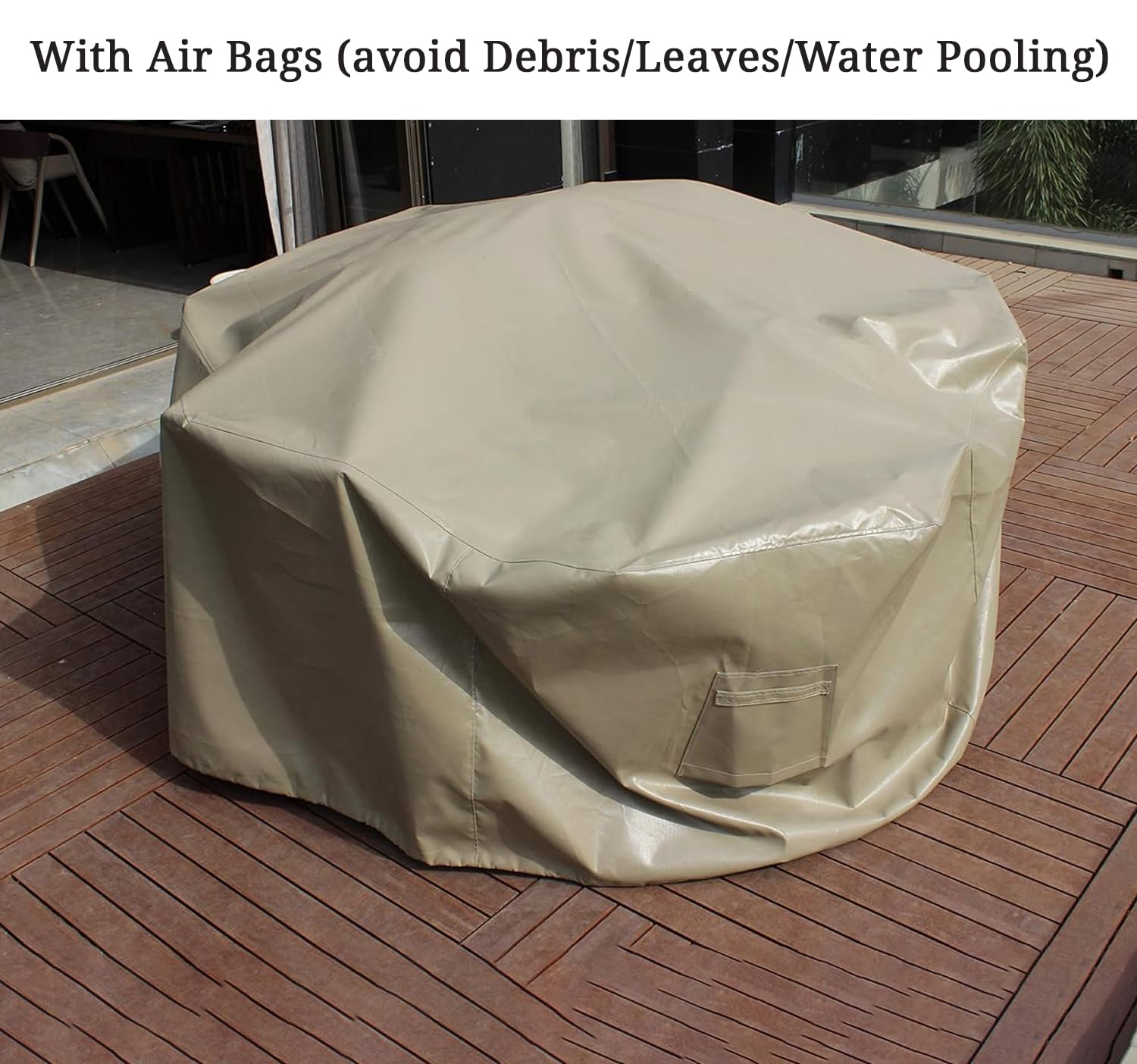 Covers & All Patio Furniture Cover Air Bags, Prevents Water & Snow Pooling, 12 Oz Waterproof, UV & Weather Resistant, Ideal for Patio Backyard Lawn Garden Furniture Outdoor Use (24" x 24" Inches)