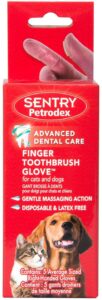 sentry petrodex finger toothbrush glove for pets