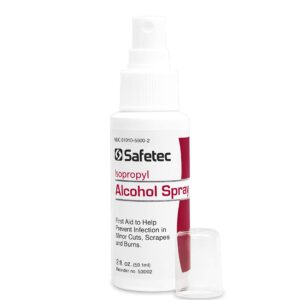 Safetec Isopropyl Alcohol Spray 2oz (Pack of 6)