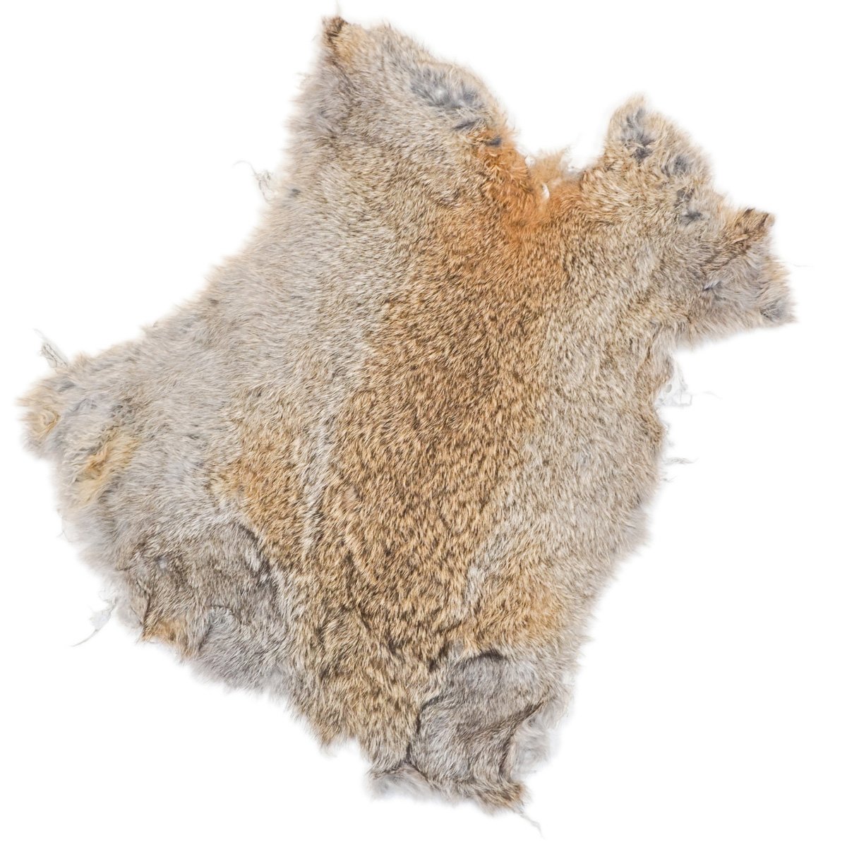 SLC Genuine Earth Tone Rabbit Pelt for Décor & Crafts, Single Genuine Fur Hides