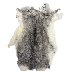 SLC Genuine Earth Tone Rabbit Pelt for Décor & Crafts, Single Genuine Fur Hides