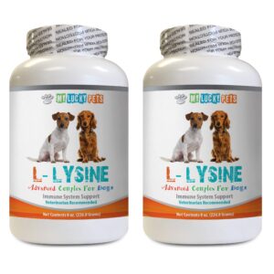 Dog Eye Allergy Relief - Dog LYSINE Powder - Pure Powder Form - Immune System Support - Vet Recommended - lysine Powder for Dogs - 2 Bottle (16oz 453.6 Grams)