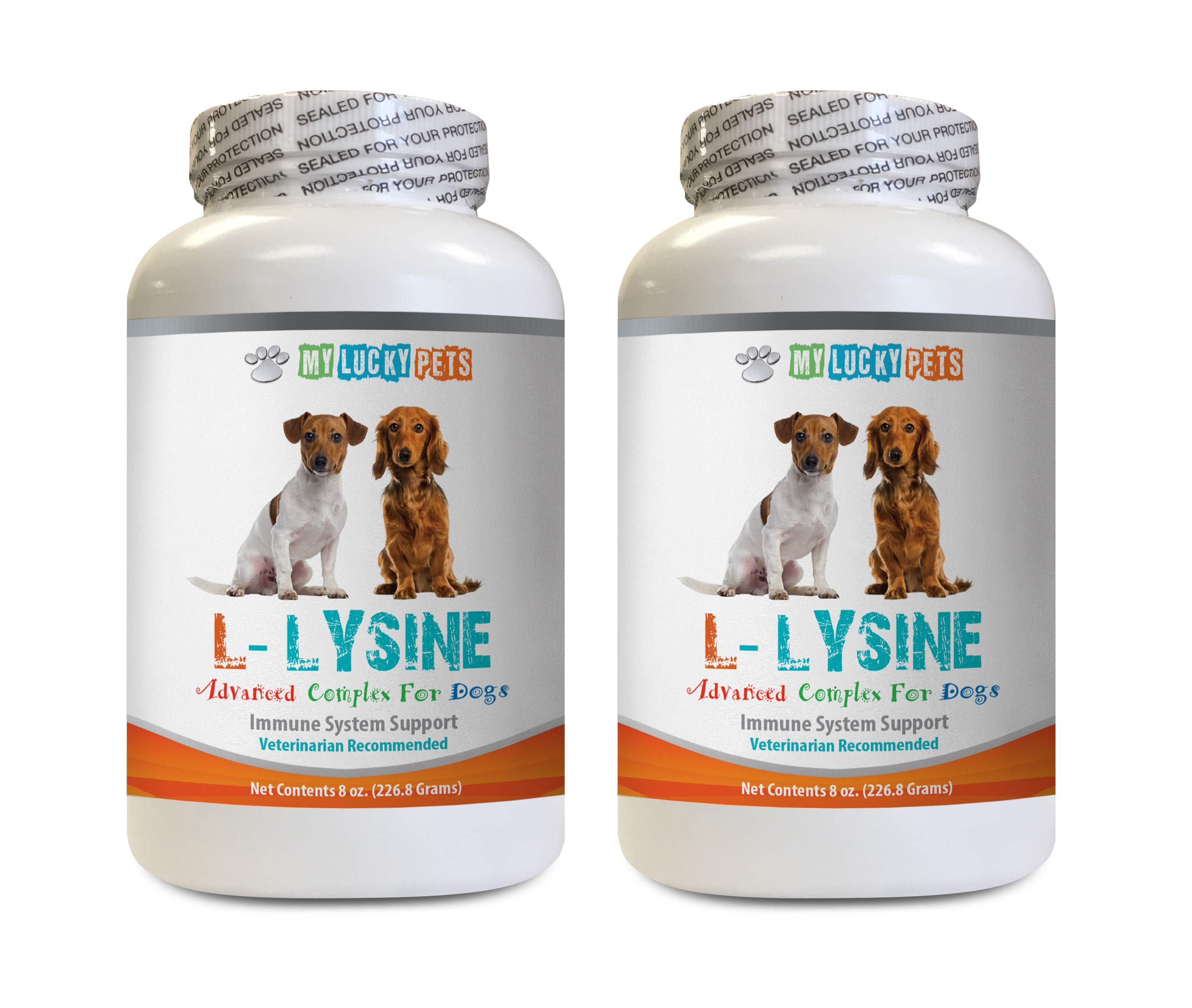 Dog Eye Allergy Relief - Dog LYSINE Powder - Pure Powder Form - Immune System Support - Vet Recommended - lysine Powder for Dogs - 2 Bottle (16oz 453.6 Grams)