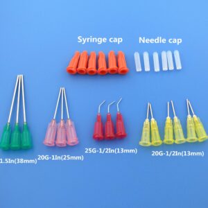 6Pcs Injection Squeeze Bottle with 15Pcs Dispensing Needles and 12Pcs Cap (30ml+50ml)