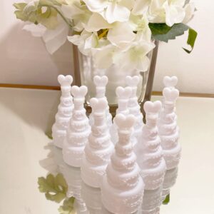 giftexpress 48 pcs 3" wedding bubble wands white cake shaped bubble wands, party favors for wedding supplies, valentine's day, anniversary celebrations