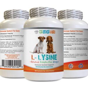 Dog Immune System Supplements - Dog LYSINE Powder - Pure Powder Form - Immune System Support - Vet Recommended - lysine Extract - 1 Bottle (8oz 226.8 Grams)