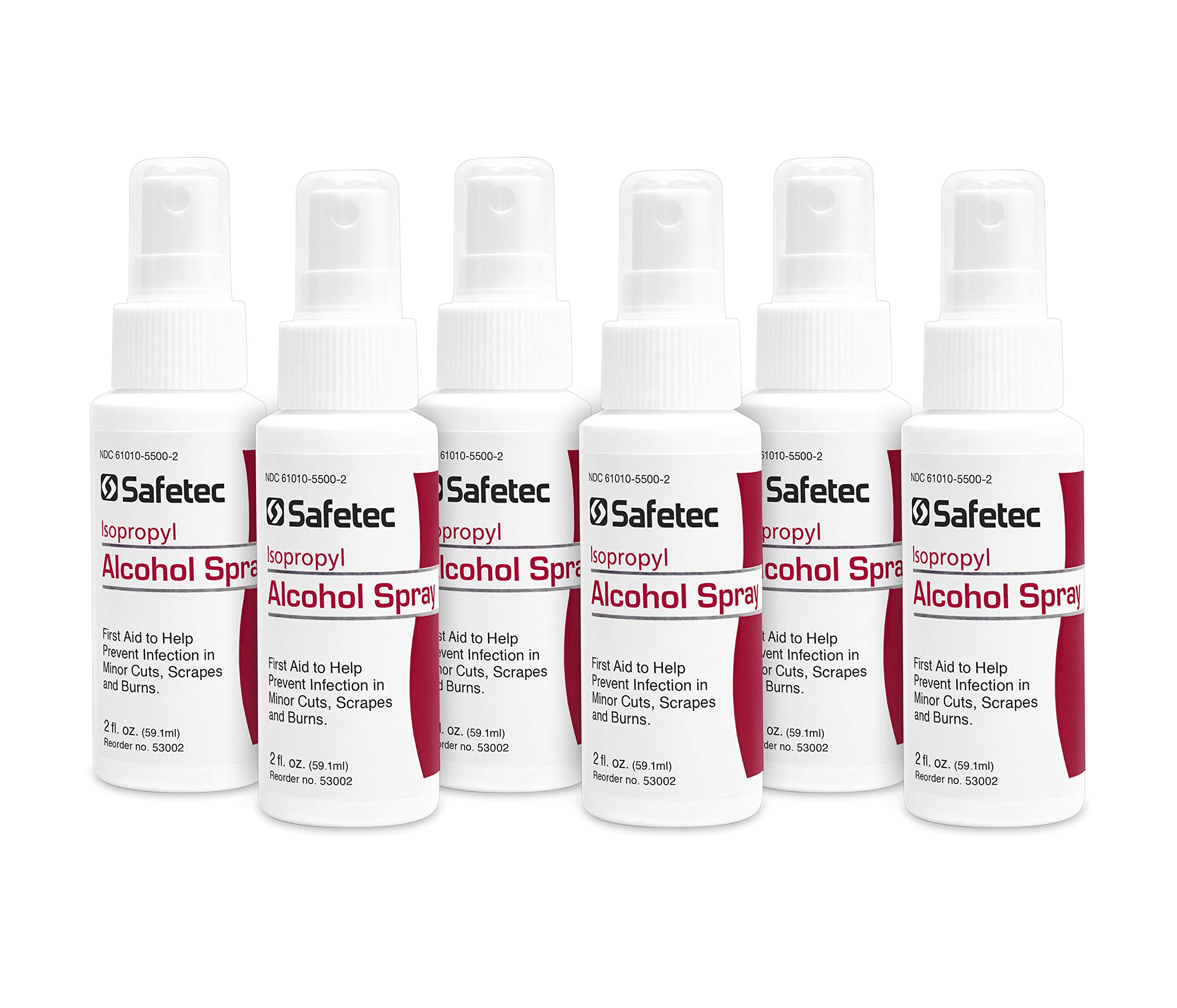 Safetec Isopropyl Alcohol Spray 2oz (Pack of 6)