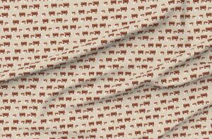 spoonflower fabric - hereford cattle calf farm cow cows animals sand country pet portrait printed on petal signature cotton fabric by the yard - sewing quilting apparel crafts decor