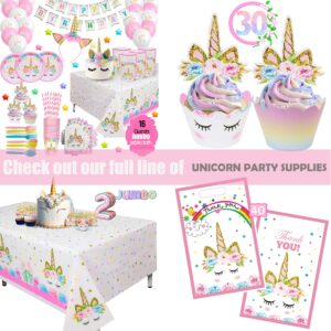 Extra-Large 2 Packs Unicorn Tablecloth, Unicorn Table Cloth for Birthday Party, 108”x54” Disposable Table Cover, Ideal Party Supplies for Unicorn Themed Baby Shower and Birthday Decoration for Girls