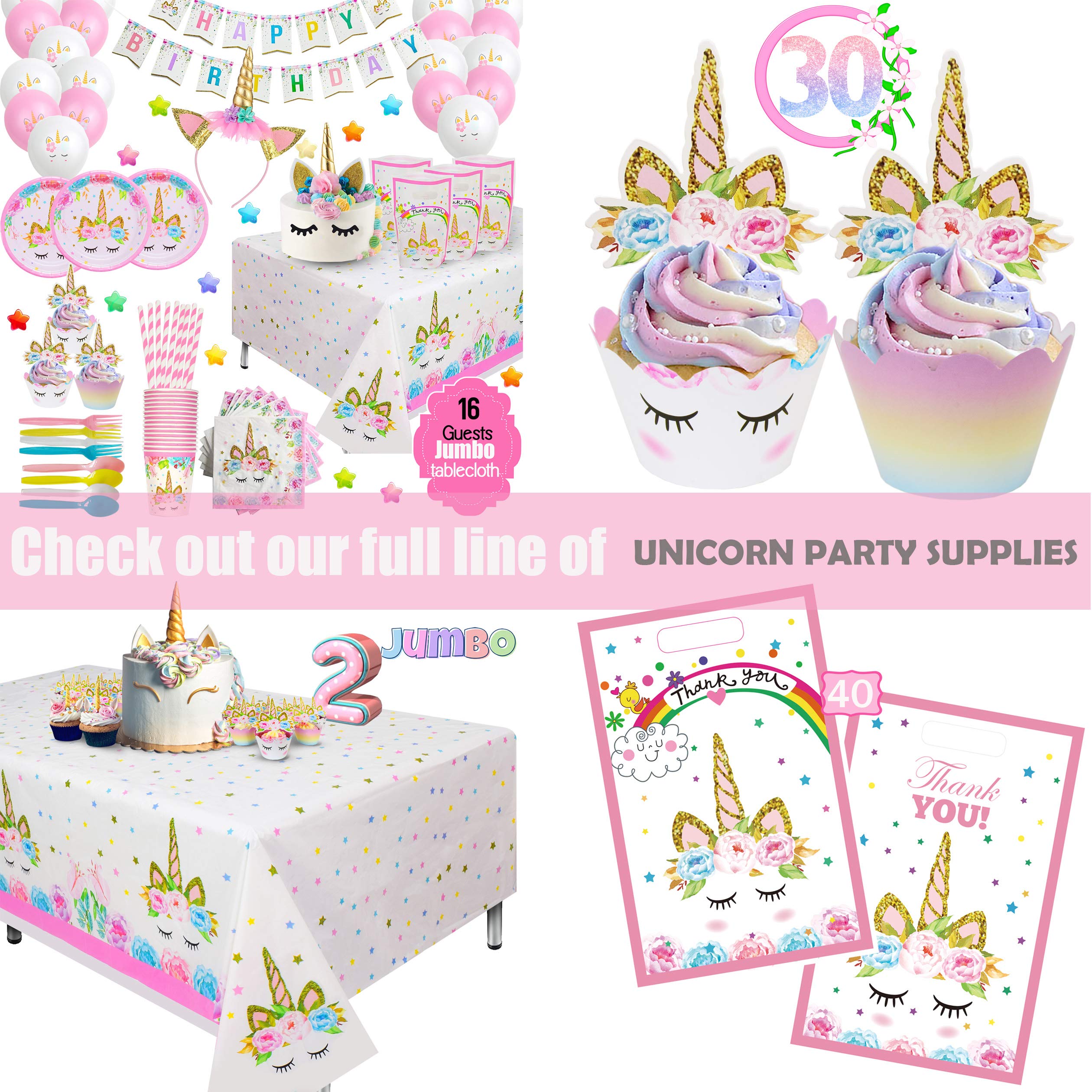 Extra-Large 2 Packs Unicorn Tablecloth, Unicorn Table Cloth for Birthday Party, 108”x54” Disposable Table Cover, Ideal Party Supplies for Unicorn Themed Baby Shower and Birthday Decoration for Girls