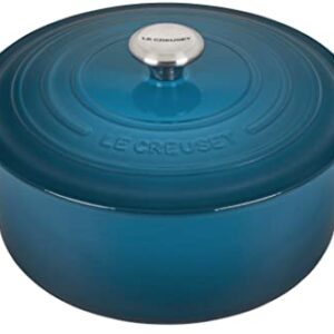 Le Creuset Enameled Cast Iron Signature Round Dutch Oven, 7.25 qt., Deep Teal