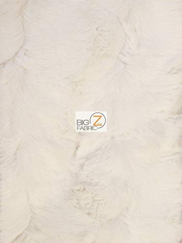 Hug-Z™ Rabbit Snuggle Minky Fabric by The Yard DIY Baby Blankets Decor Clothing (Snow White)