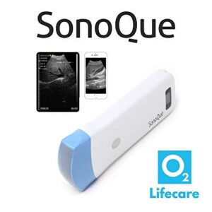 SonoQue o2 Lifecare Wireless Veterinary Ultrasound Scanner Probe (3.5-5MHz : 128 Elements) - Convex Transducer for iPad, iPhone Smartphones