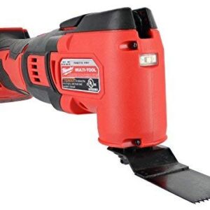 Milwaukee 2626-20 M18 18V Lithium Ion Cordless 18,000 OPM Orbiting Multi Tool with Woodcutting Blades and Sanding Pad with Sheets Included (Battery Not Included, Power Tool Only) (Renewed)