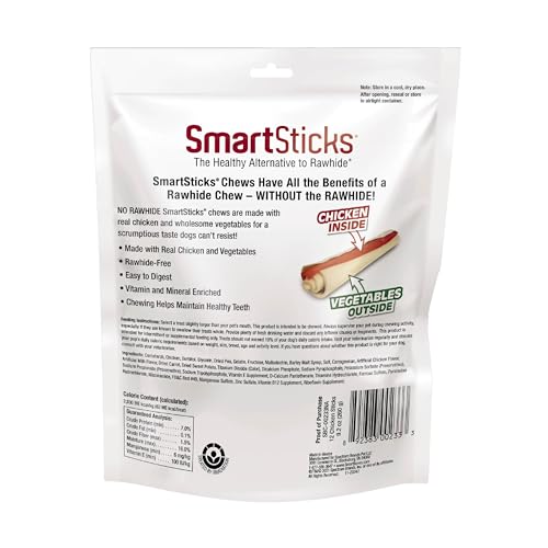 SmartBones SmartSticks, Treat Your Dog to a Rawhide-Free Chew Made With Real Meat and Vegetables