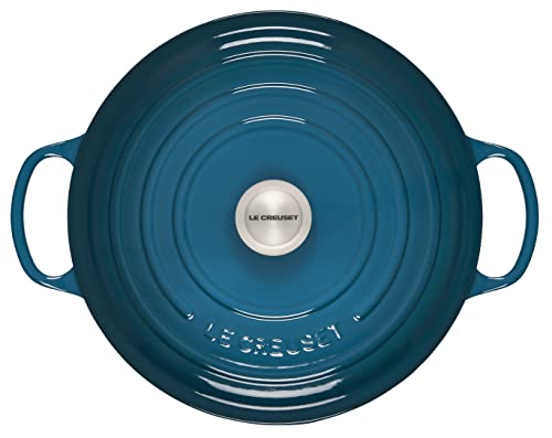 Le Creuset Enameled Cast Iron Signature Round Dutch Oven, 7.25 qt., Deep Teal