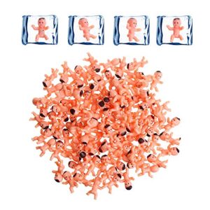 ccinee 120 pieces mini plastic babies for baby shower and ice cubes game babies party decoretions 1 inch