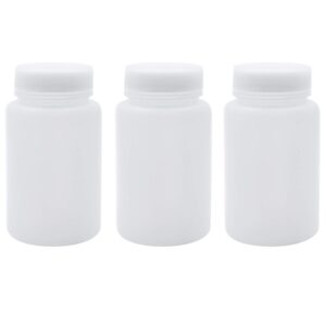 sscon 3pcs 250ml plastic wide mouth laboratory reagent bottles sample sealing bottles